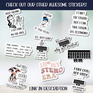 Court Reporter Sticker for Stenographer Gift for Steno Machine Court ...