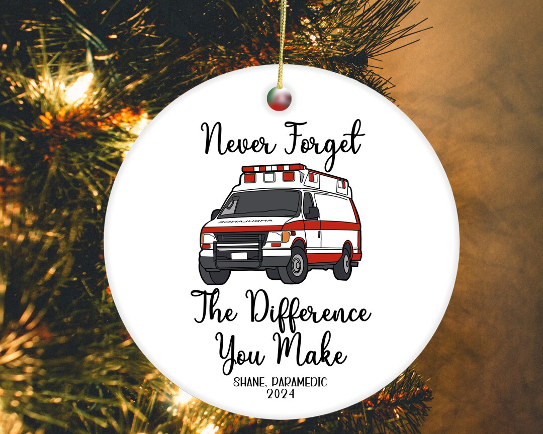 Personalized Paramedic Christmas Ornament Paramedic Gift for Paramedic ...