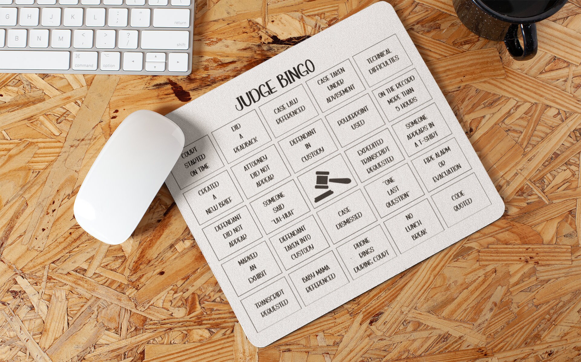 Gift for Judge Mouse Pad for Criminal Court Judge Funny Christmas Gift ...