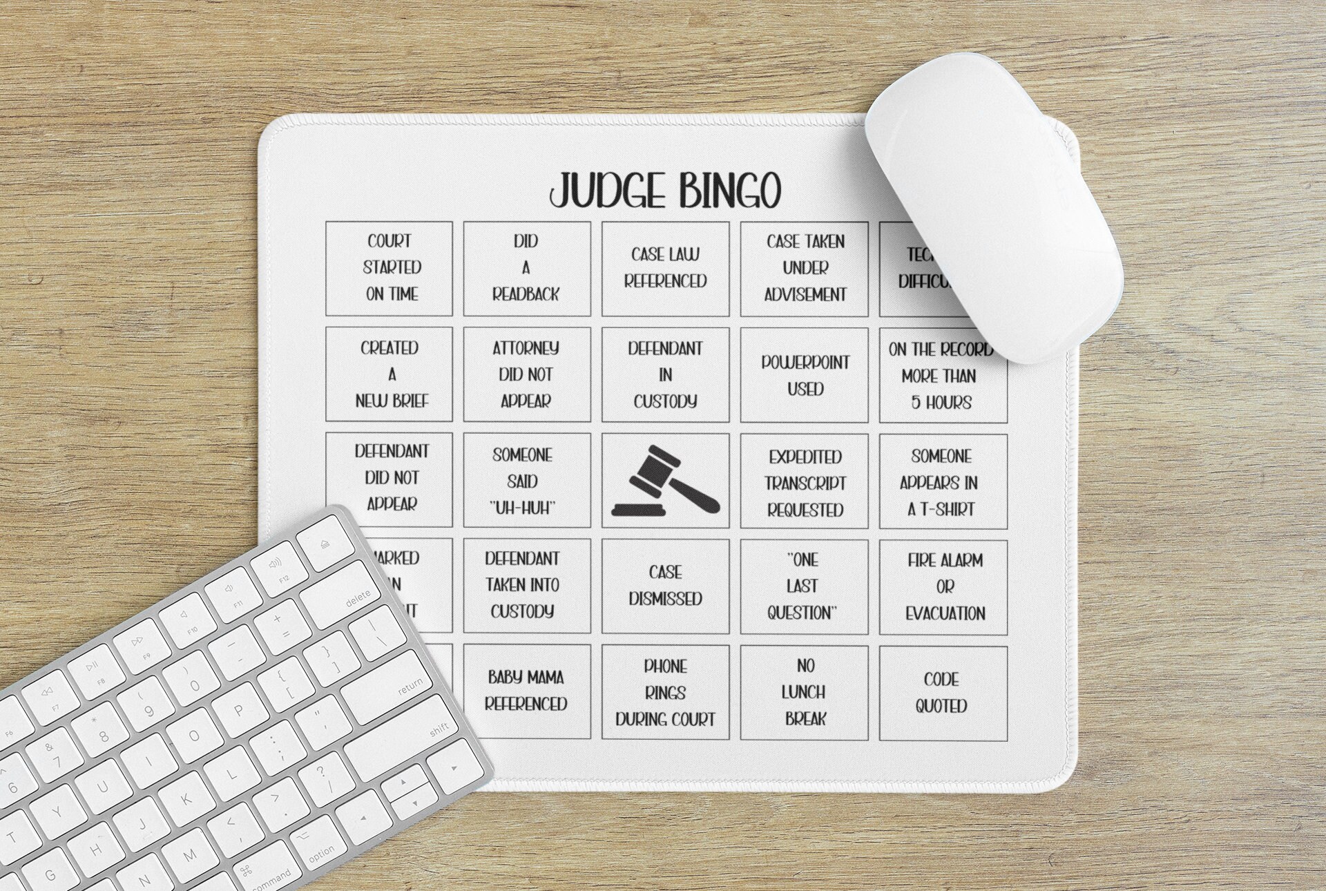 Gift for Judge Mouse Pad for Criminal Court Judge Funny Christmas Gift ...