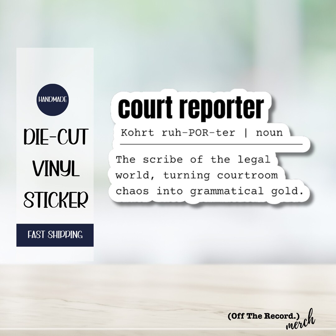 Court Reporter Gift for Stenographer Sticker for Laptop Vinyl Decal for ...