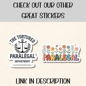Funny Paralegal Sticker for Legal Assistant Gift for Paralegal School ...