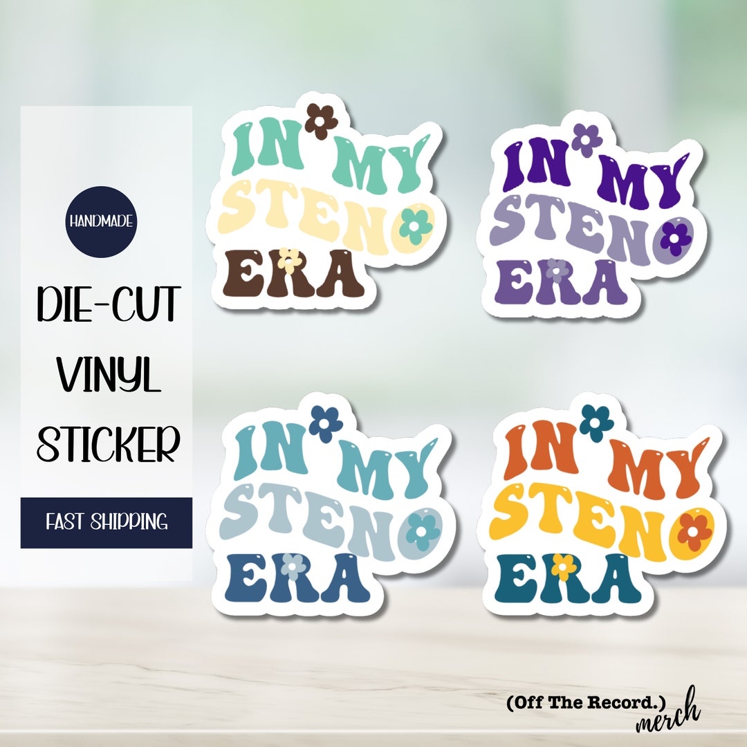 Court Reporter in My Era Stickers for Stenographer Vinyl Decal Stickers ...