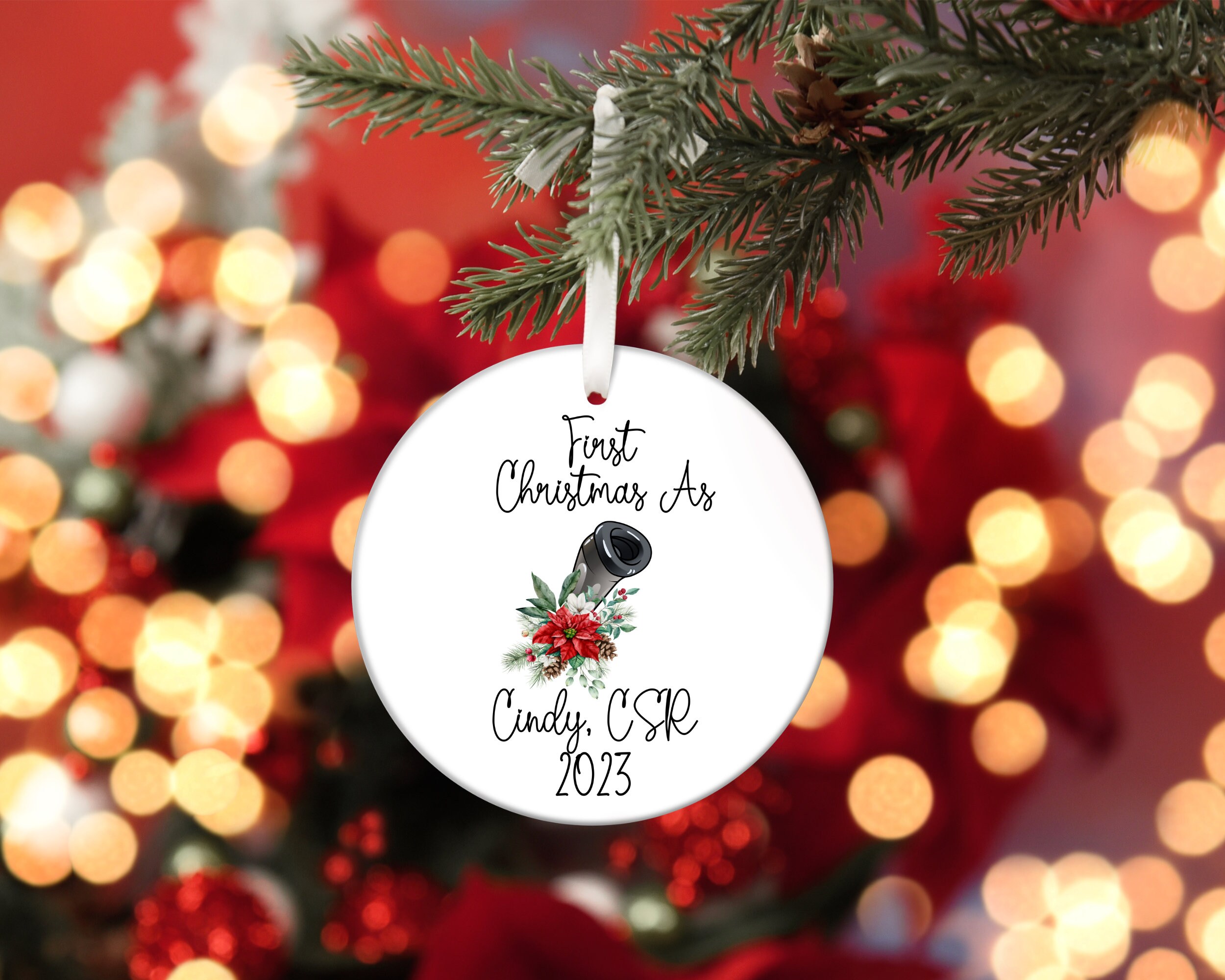 Court Reporter Christmas Gift - Custom Voice Writer Student Ornament ...