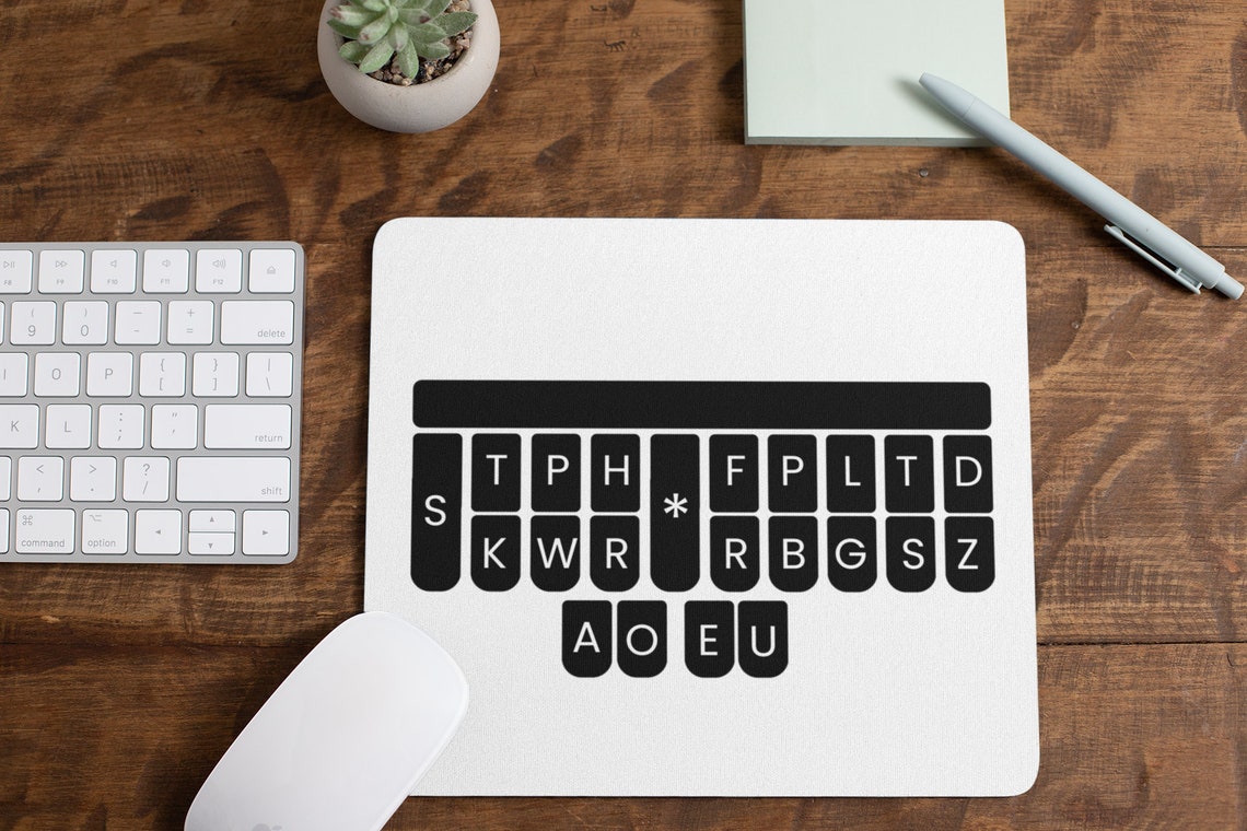 Steno Keyboard Mouse Pad for Stenographer Court Reporting Accessories ...