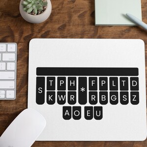 Steno Keyboard Mouse Pad for Stenographer Court Reporting Accessories ...