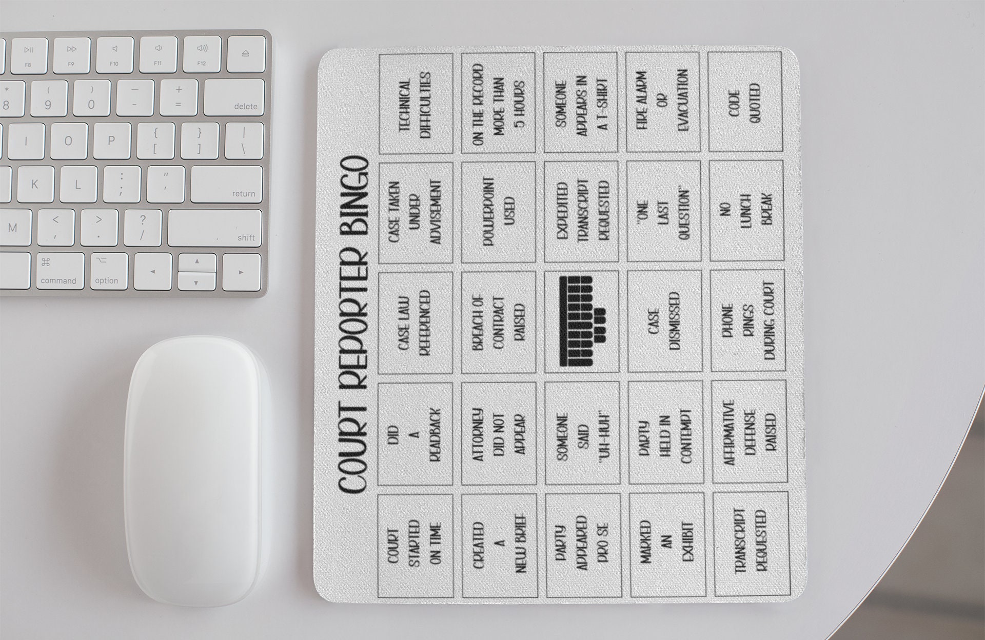 Court Reporter Mouse Pad for Civil Court Stenographers Steno Gifts ...