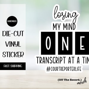 Funny Court Reporter Sticker for Stenographer Gift for Voice Writer ...