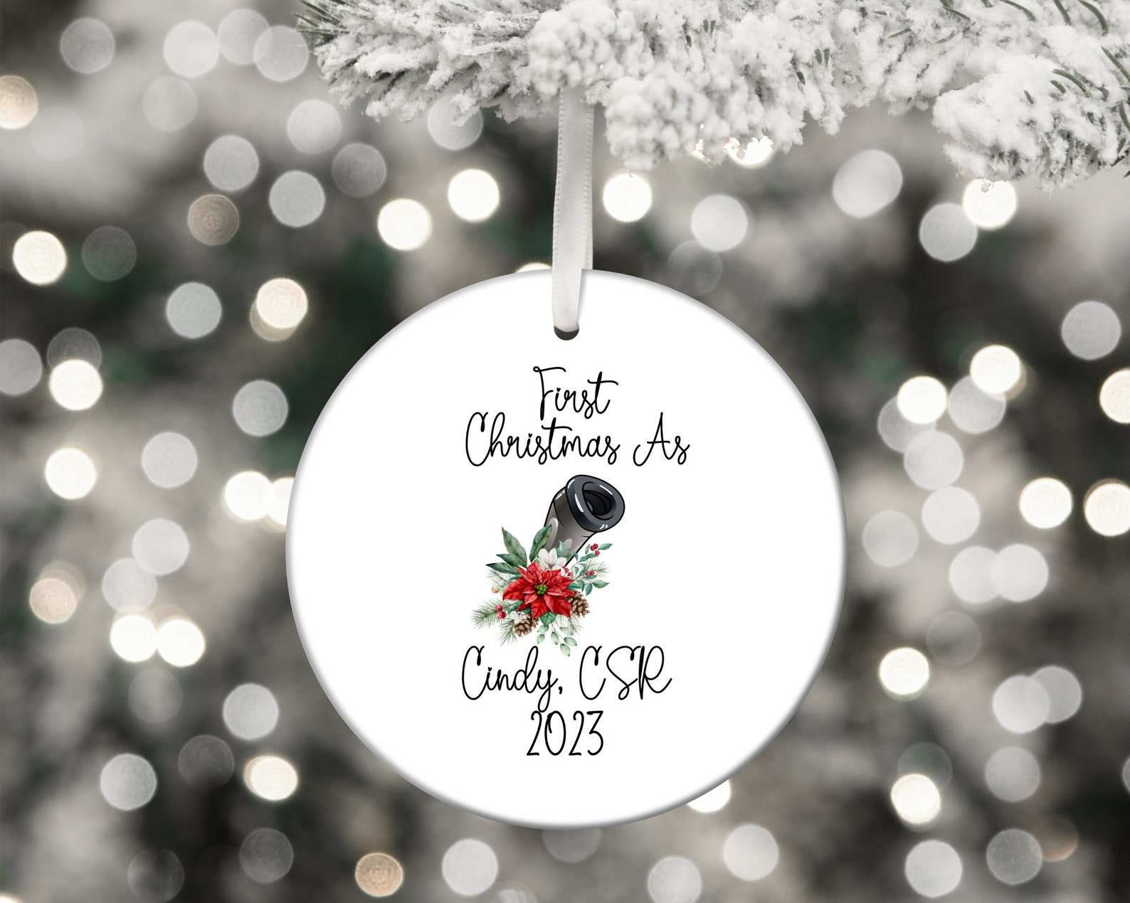 Court Reporter Christmas Gift - Custom Voice Writer Student Ornament ...