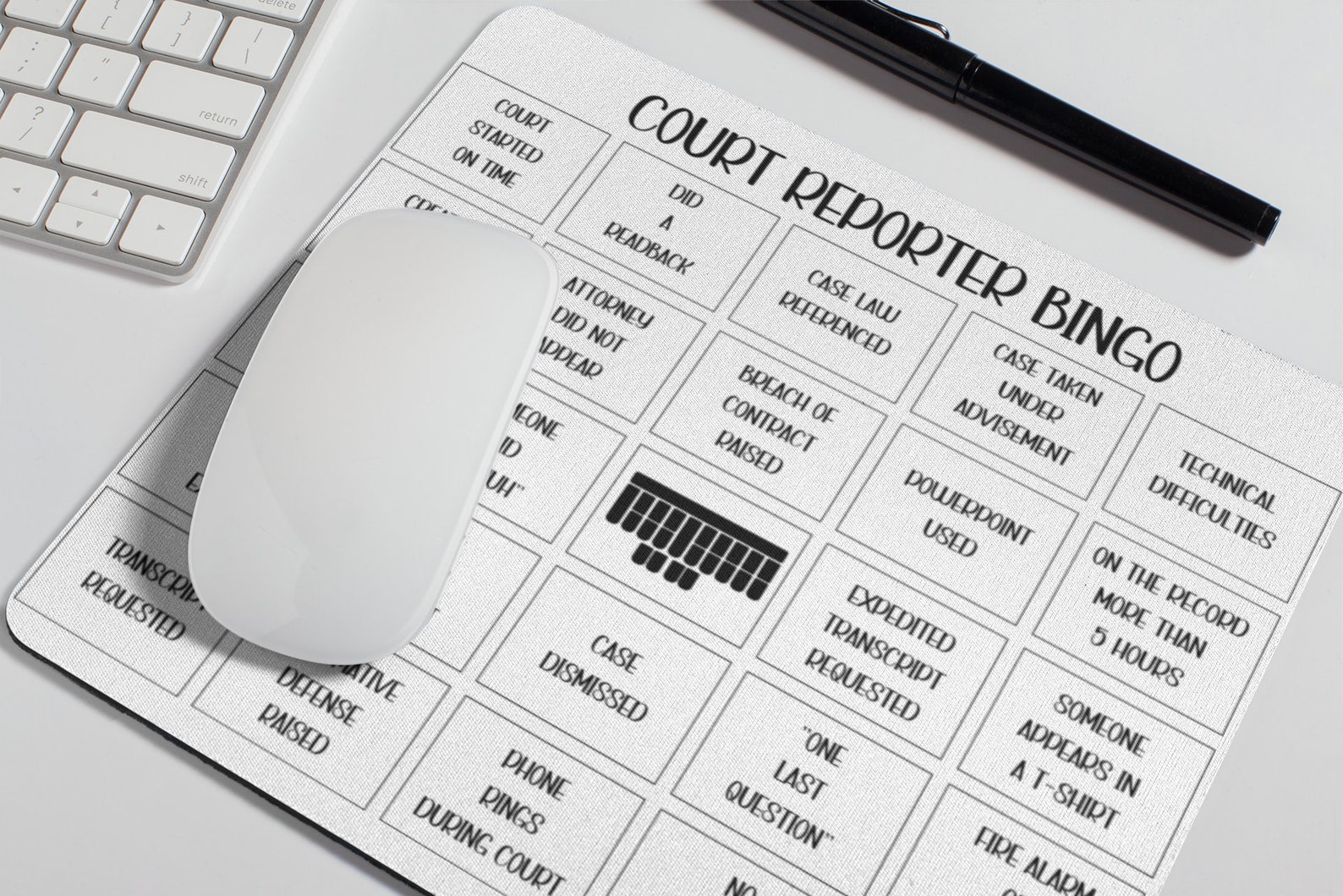 Court Reporter Mouse Pad for Civil Court Stenographers - Steno Gifts ...