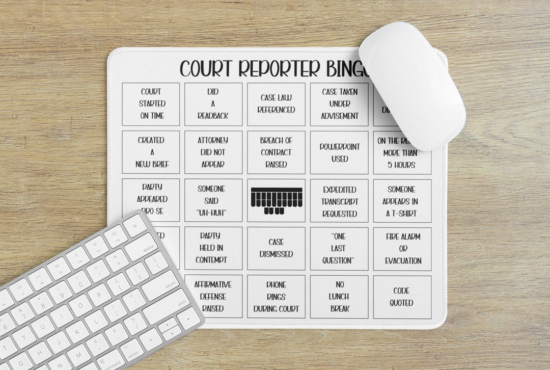 Court Reporter Mouse Pad for Civil Court Stenographers - Steno Gifts ...