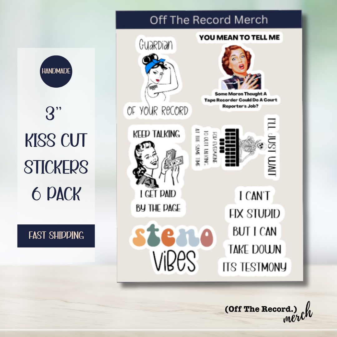 Court Reporter Stickers for Steno Machine Swag for Court Reporting ...