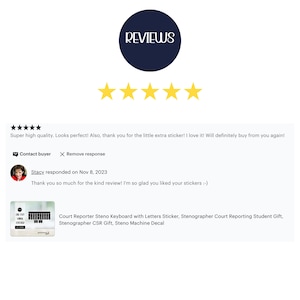 Court Reporter Steno Keyboard With Letters Sticker Decal for Steno ...