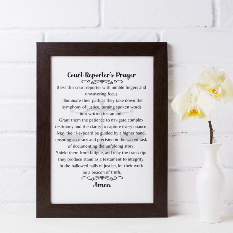 Court Reporter Wall Art for Stenographer Christmas Gift for Court ...