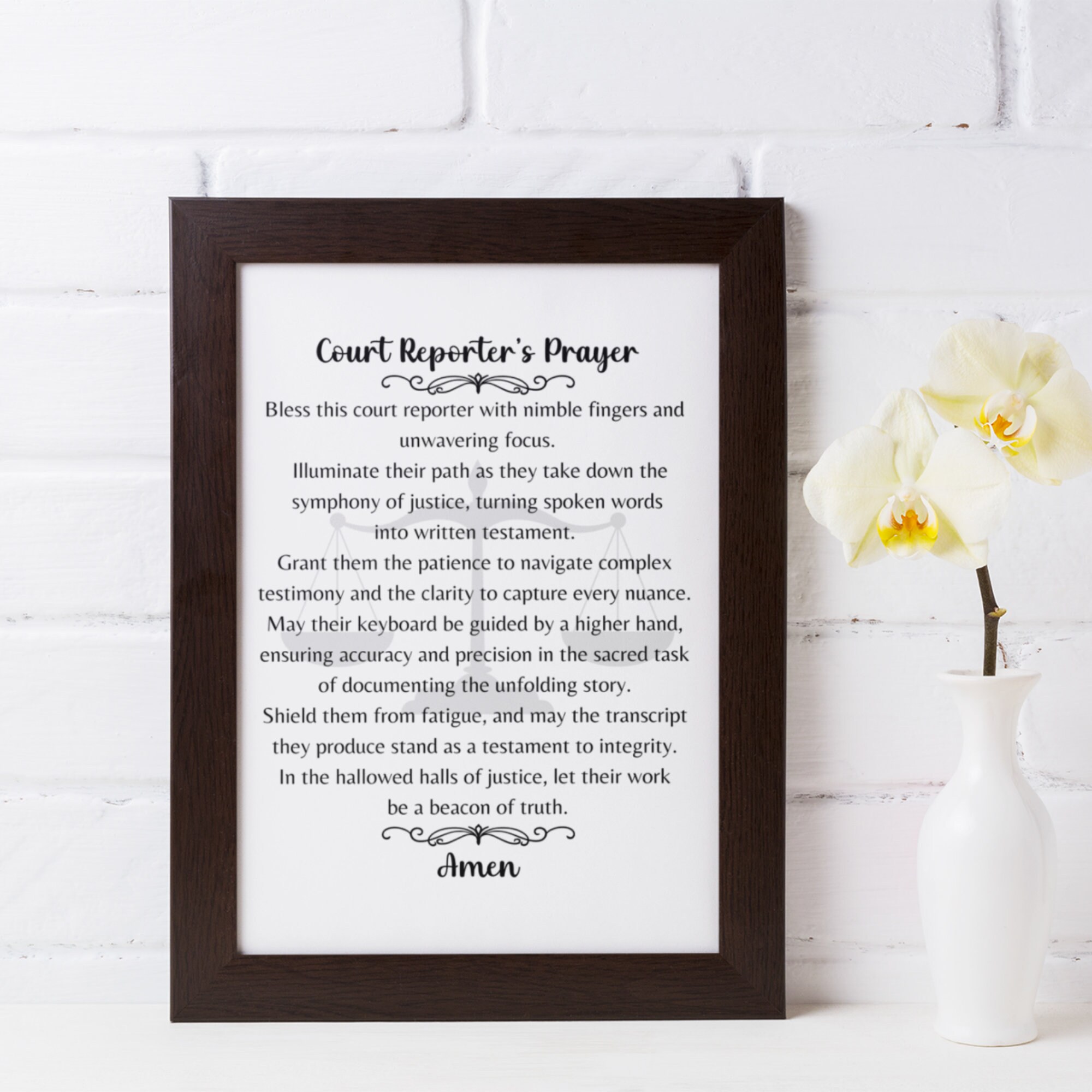 Court Reporter Wall Art for Stenographer Christmas Gift for Court ...