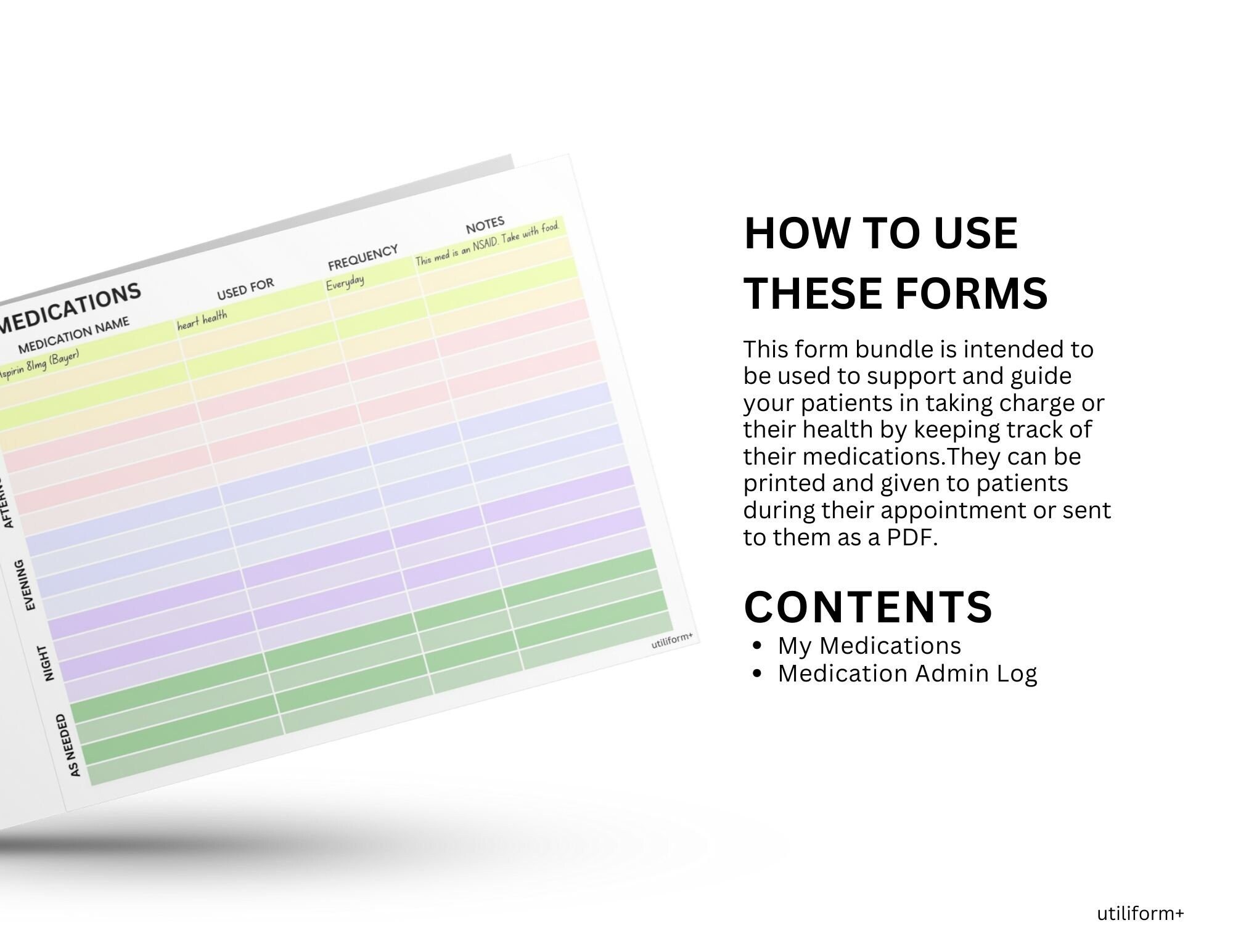 Medication Tracking Forms - Etsy