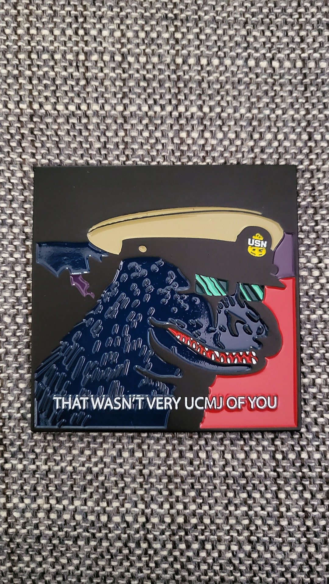 Godzilla Meme Challenge Coin - Etsy