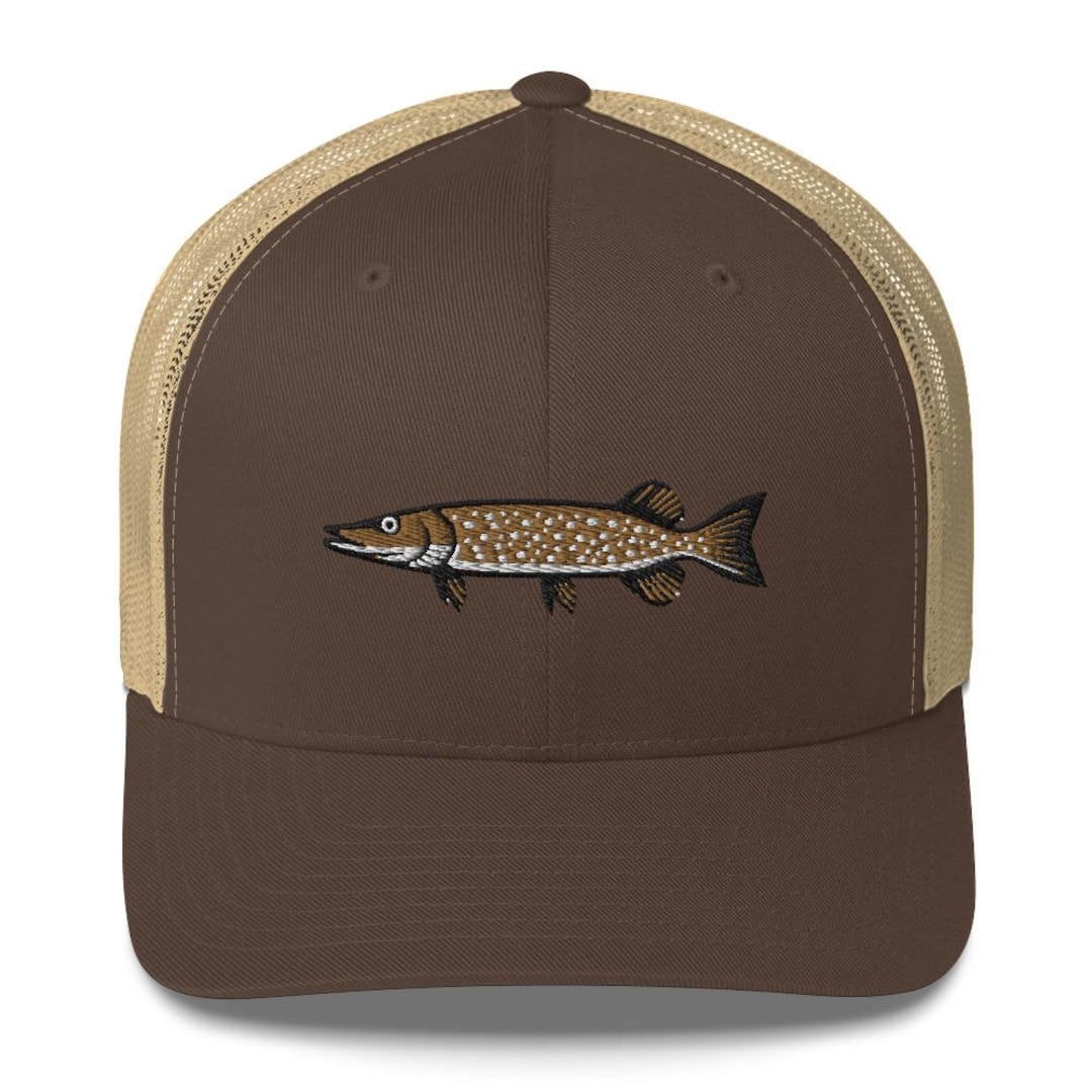 Northern Pike Trucker Cap, Pike Fisherman Hat, Pike Angler Gift ...