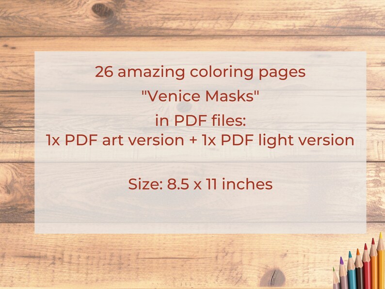 Venice Masks Coloring Book Printable Coloring Page for Adult Coloring ...