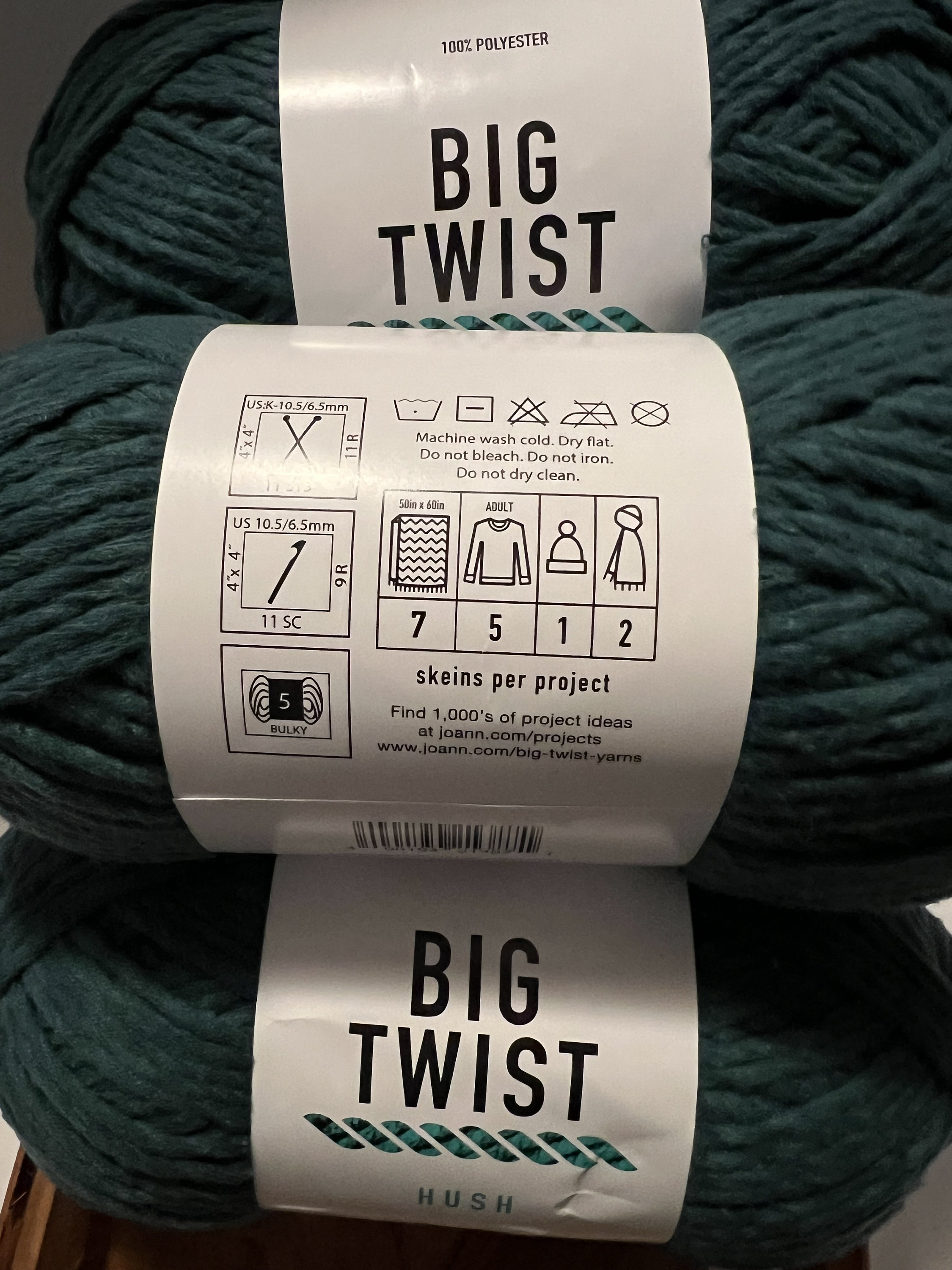 Big Twist Hush Color Evergreen - Etsy
