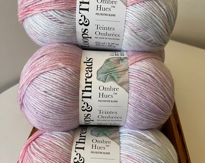 Loops and Threads Ombré Hues Color Rose, Sky Blue, Lilac - Etsy