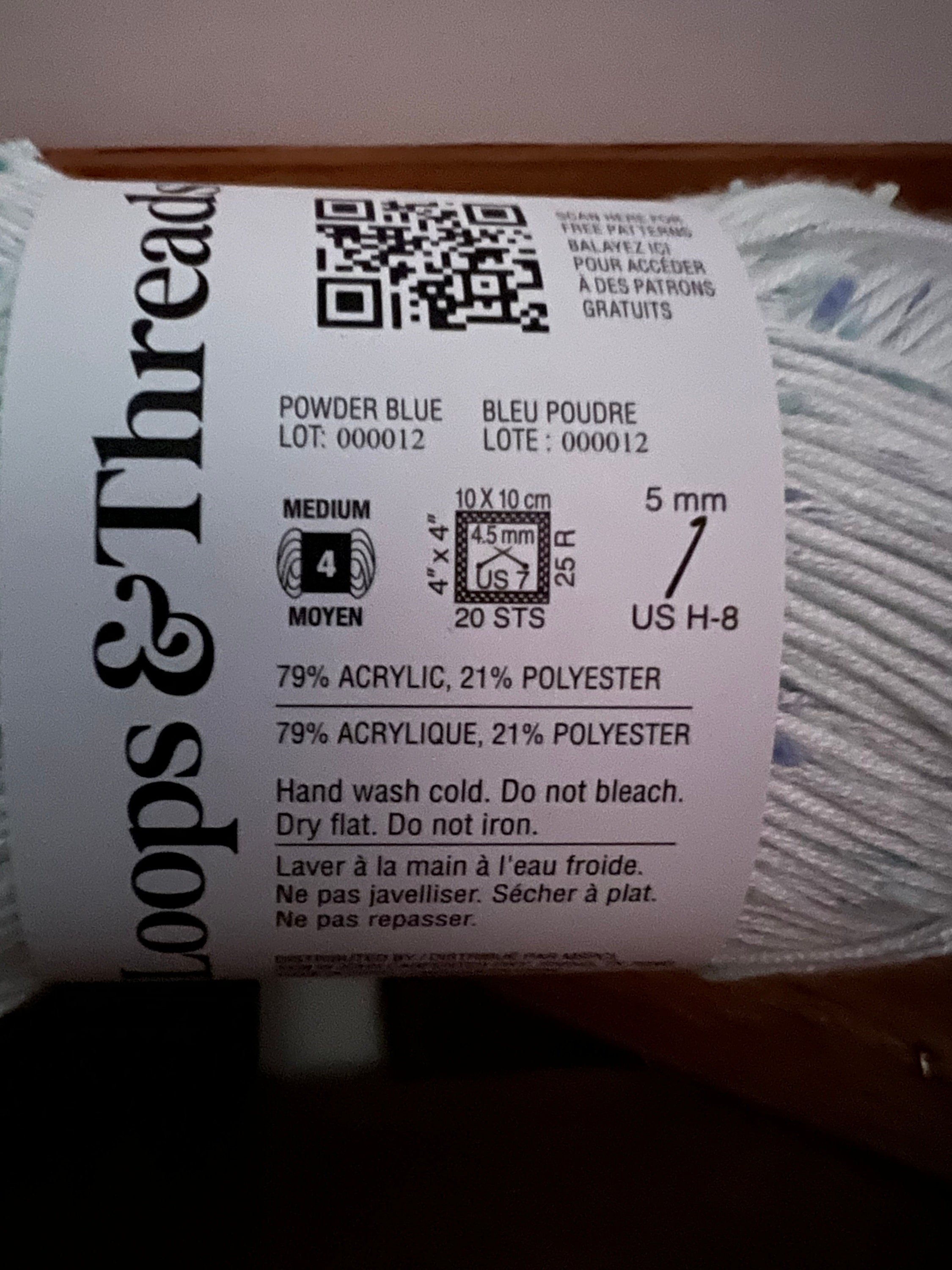 Loops & Thread Flecks Color Powder Blue - Etsy