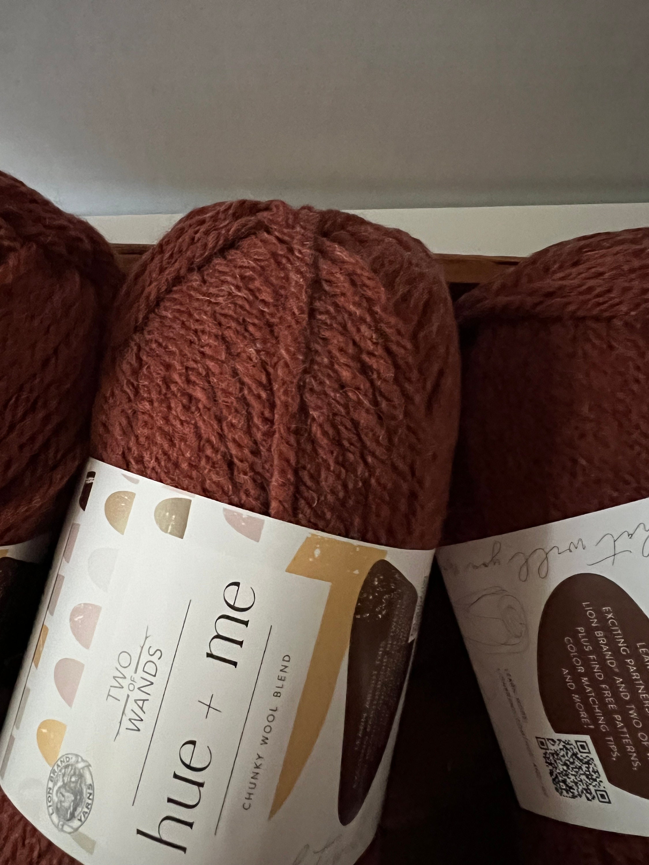Lion Brand Two of Wands Hue Me Chunky Wool Blend Color Spicy - Etsy