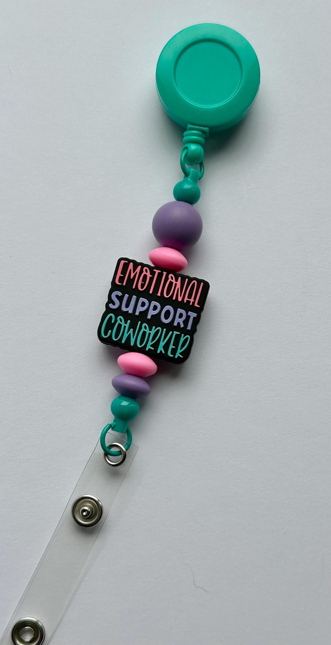 Emotional Support Coworker Retractable Badge Reel | Sarcastic Badge ...