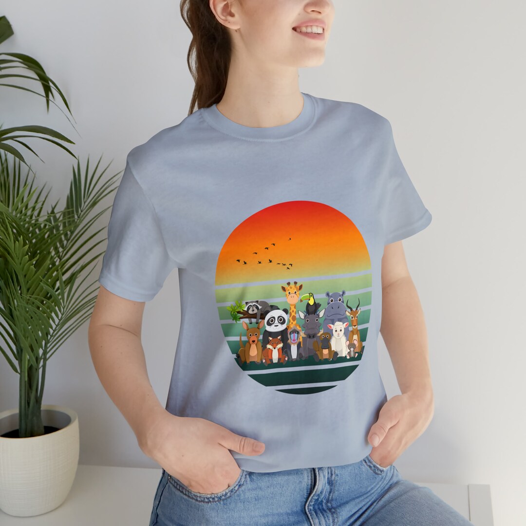 Safari Animals Shirt, Animal Shirt, Safari Animal T Shirt, Gift for Her ...