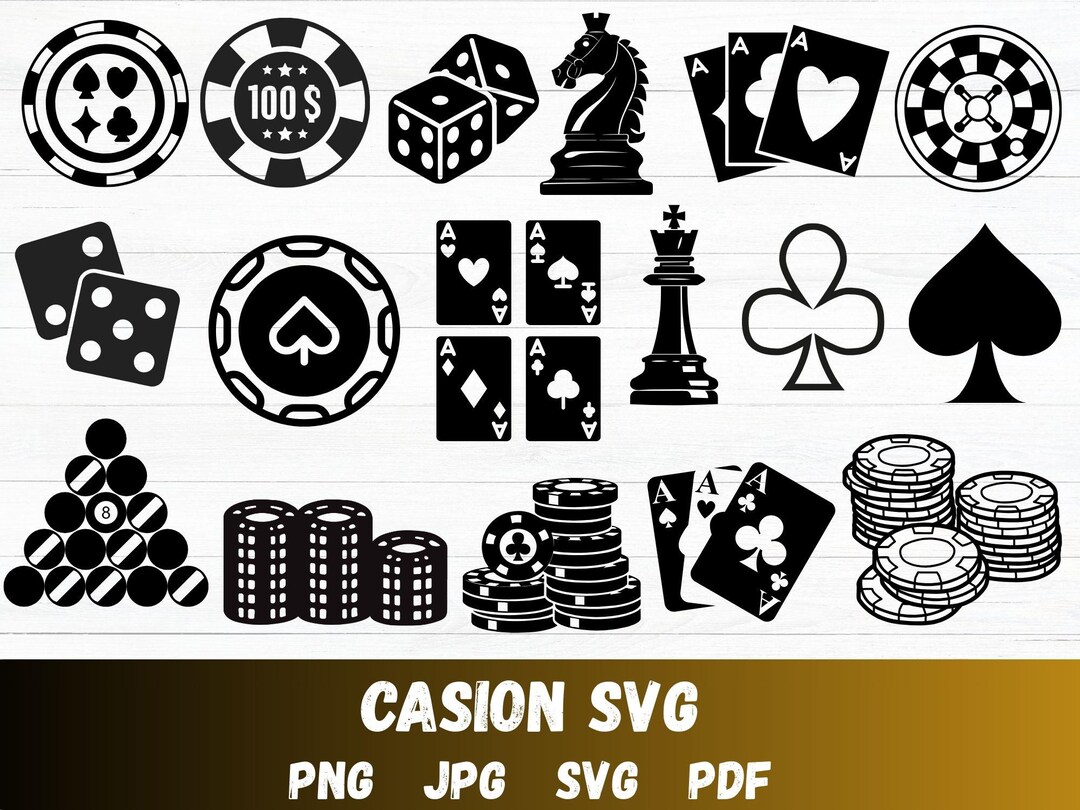 Casino Svg Bundle, Dice and Royal Flush Spade SVG , Vegas Svg, Playing ...