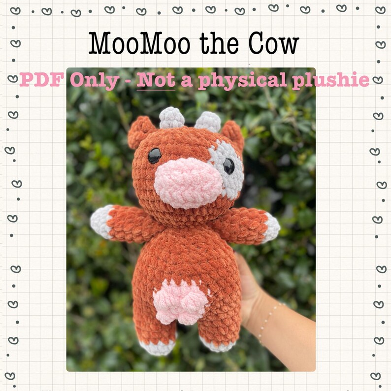 Moomoo the Cow Pattern | Cow Pattern | Crochet Cow Pattern | Crochet ...