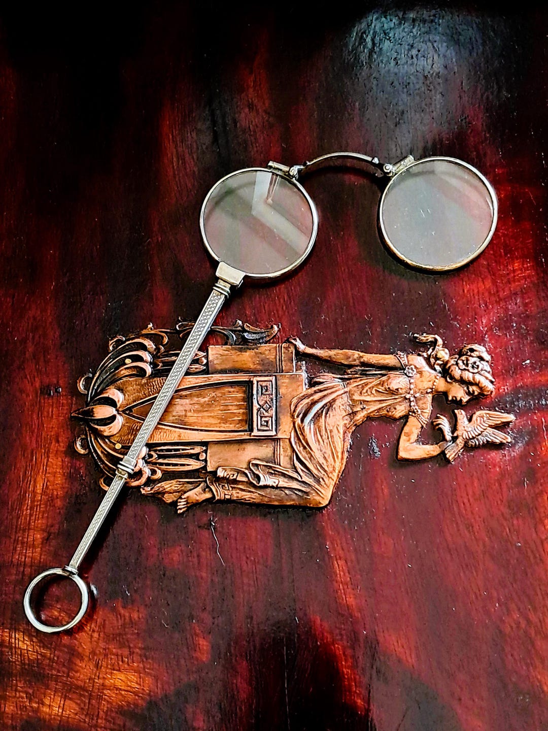 Antique Lorgnette, 900 Silver, Second Half of the 19th Century - Etsy