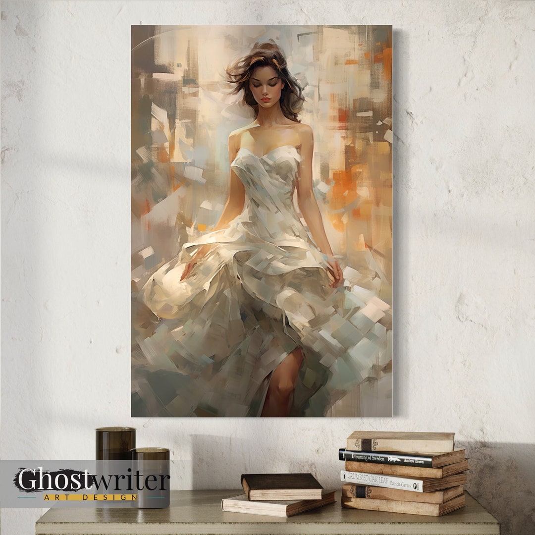 Abstract Fashion Model Wall Art Canvas Beautiful Woman Modern Art ...
