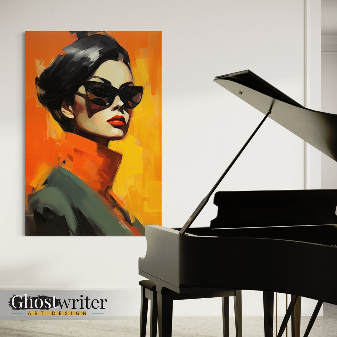 Abstract Fashion Model Wall Art Canvas Beautiful Woman Modern Art ...