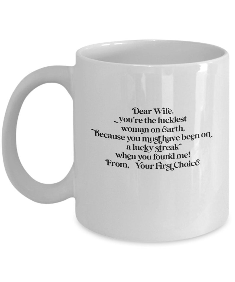Dear Wife Coffee Mug Funny Wife Gift - Etsy