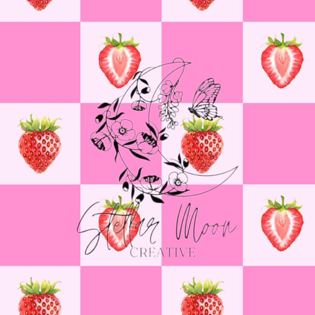 Strawberry Checkered Seamless Pattern - Etsy