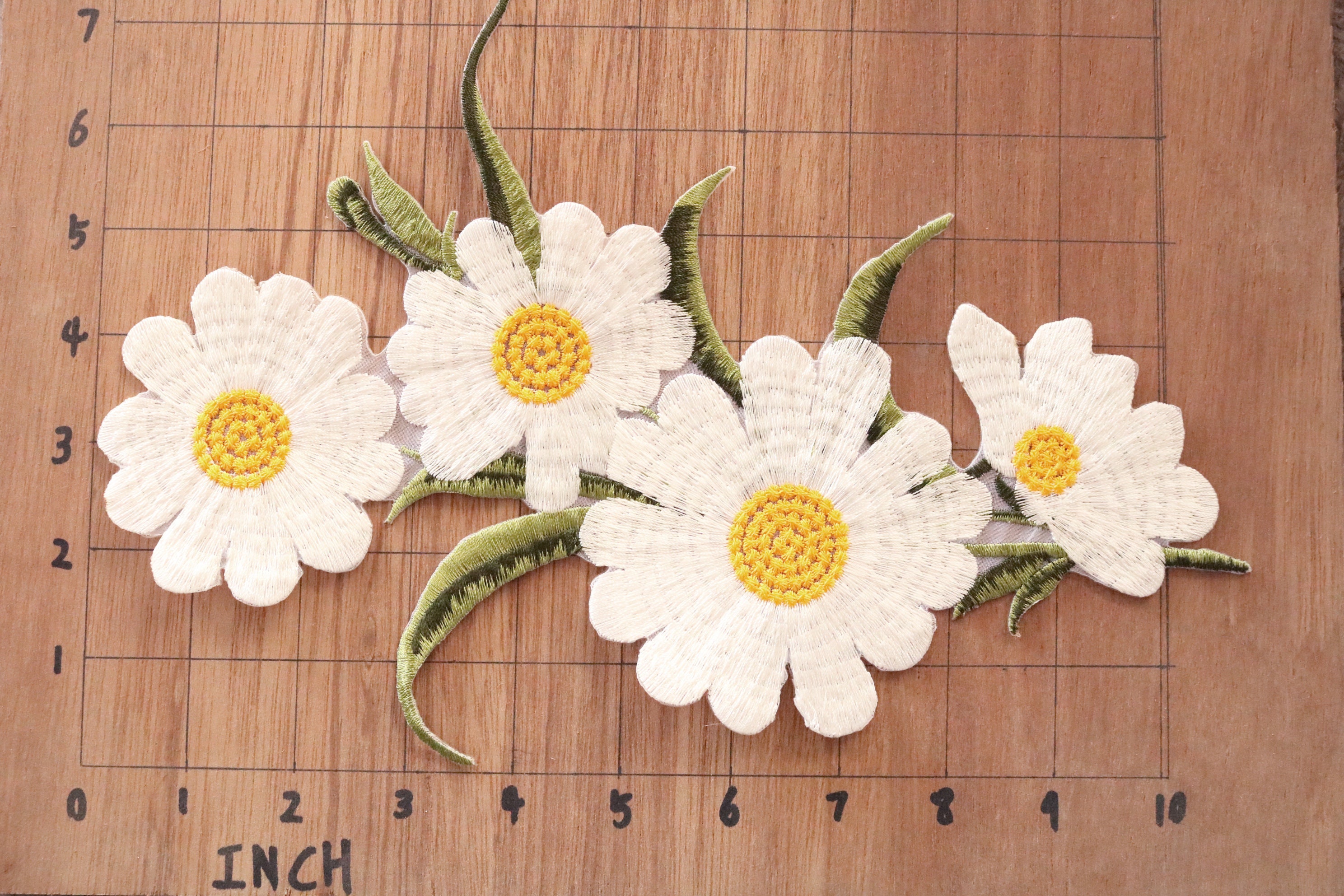 Large White Daisy Flower Patch Iron on Patch Sew on Patch - Etsy