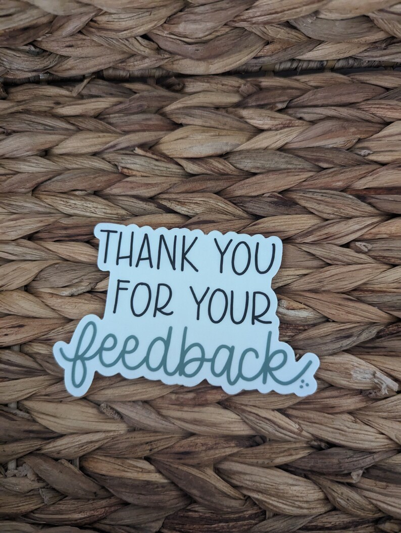 Thank You for Your Feedback Sticker - Etsy