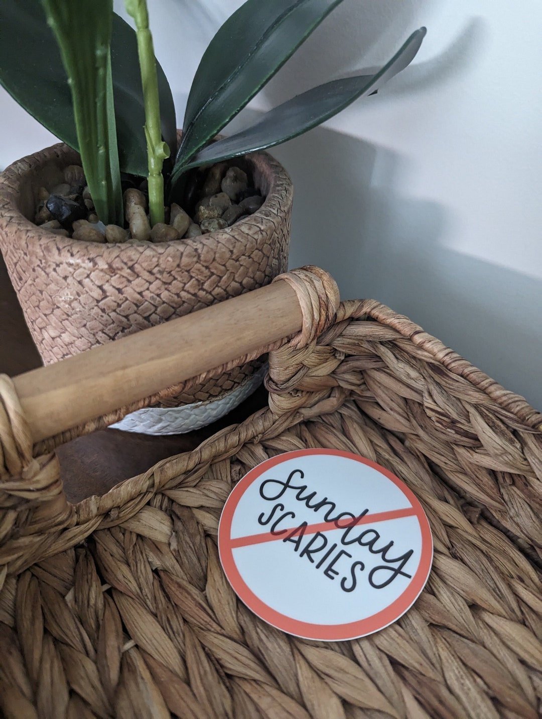 Anti-sunday Scaries Circle Sticker - Etsy