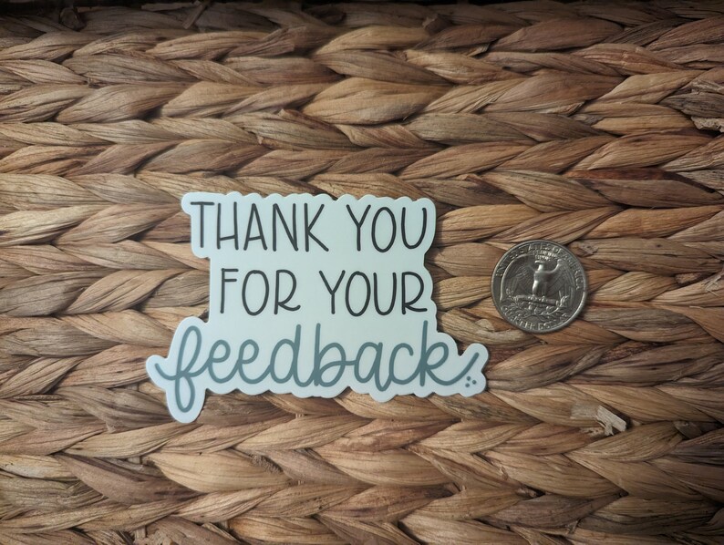 Thank You for Your Feedback Sticker - Etsy