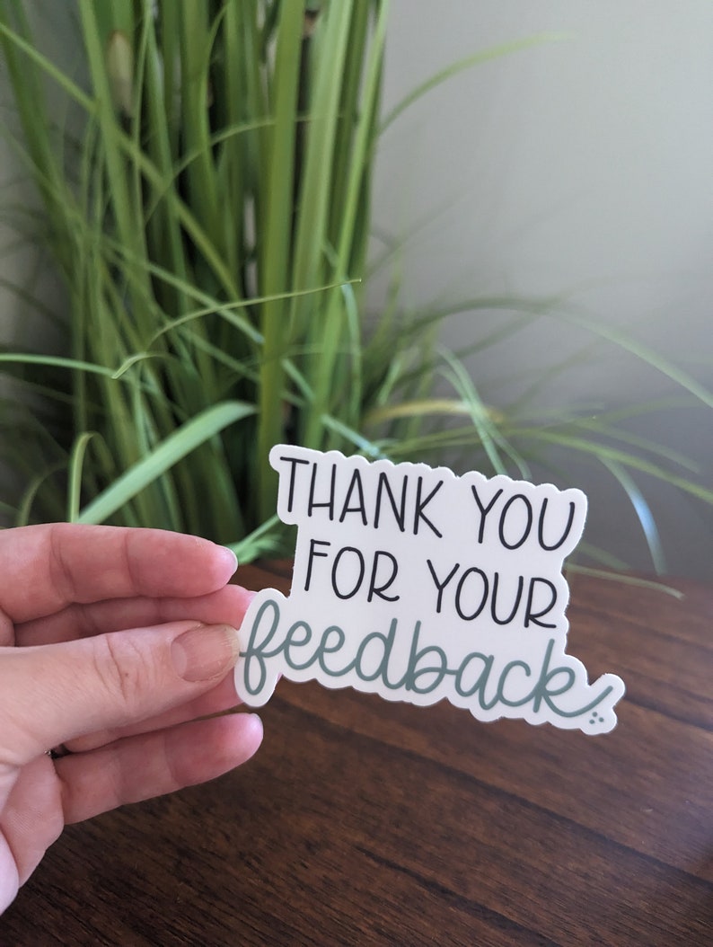 Thank You for Your Feedback Sticker - Etsy