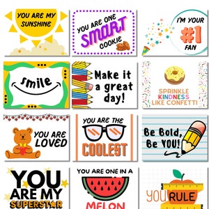 Kindness Cards, Back to School Notes, Lunch Box Notes for Kids, School ...