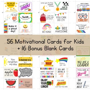 Lunch Box Notes for Kids, Kindness Cards, Back to School Notes, Lunch ...