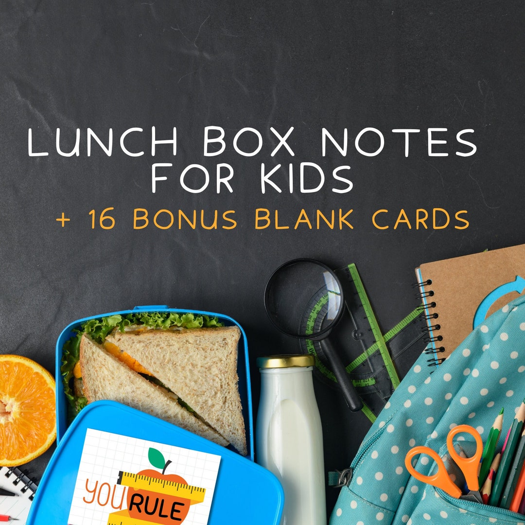Lunch Box Notes for Kids, Kindness Cards, Back to School Notes, School ...
