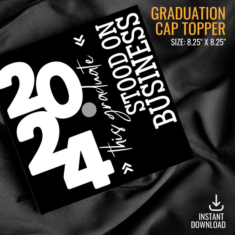 DIY Graduation Cap, Grad Cap Topper, Stood on Business, Grad Cap ...