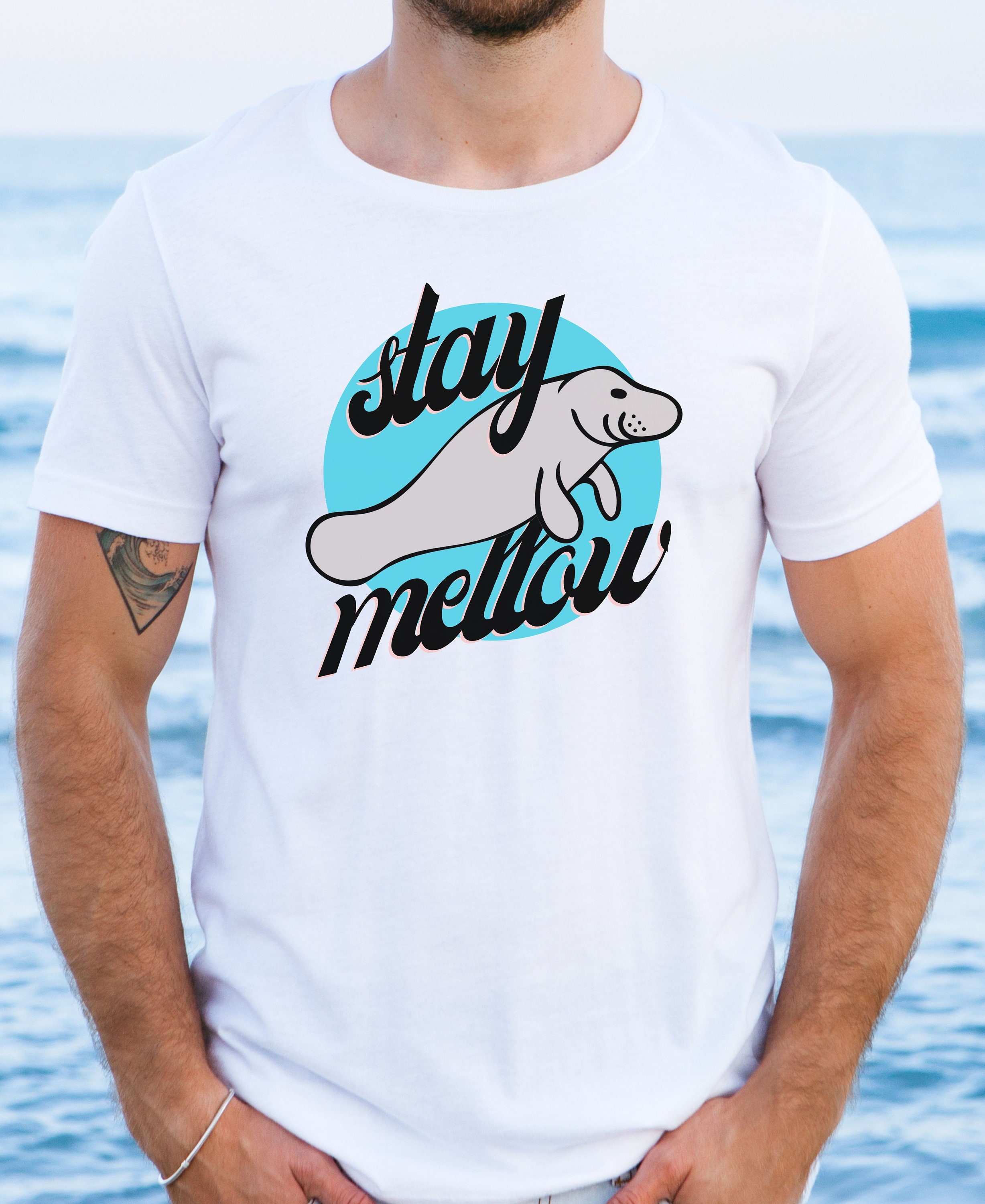 Stay Mellow Manatee Shirt, Manatee Shirt, Manatee Lover Tshirt, Marine ...