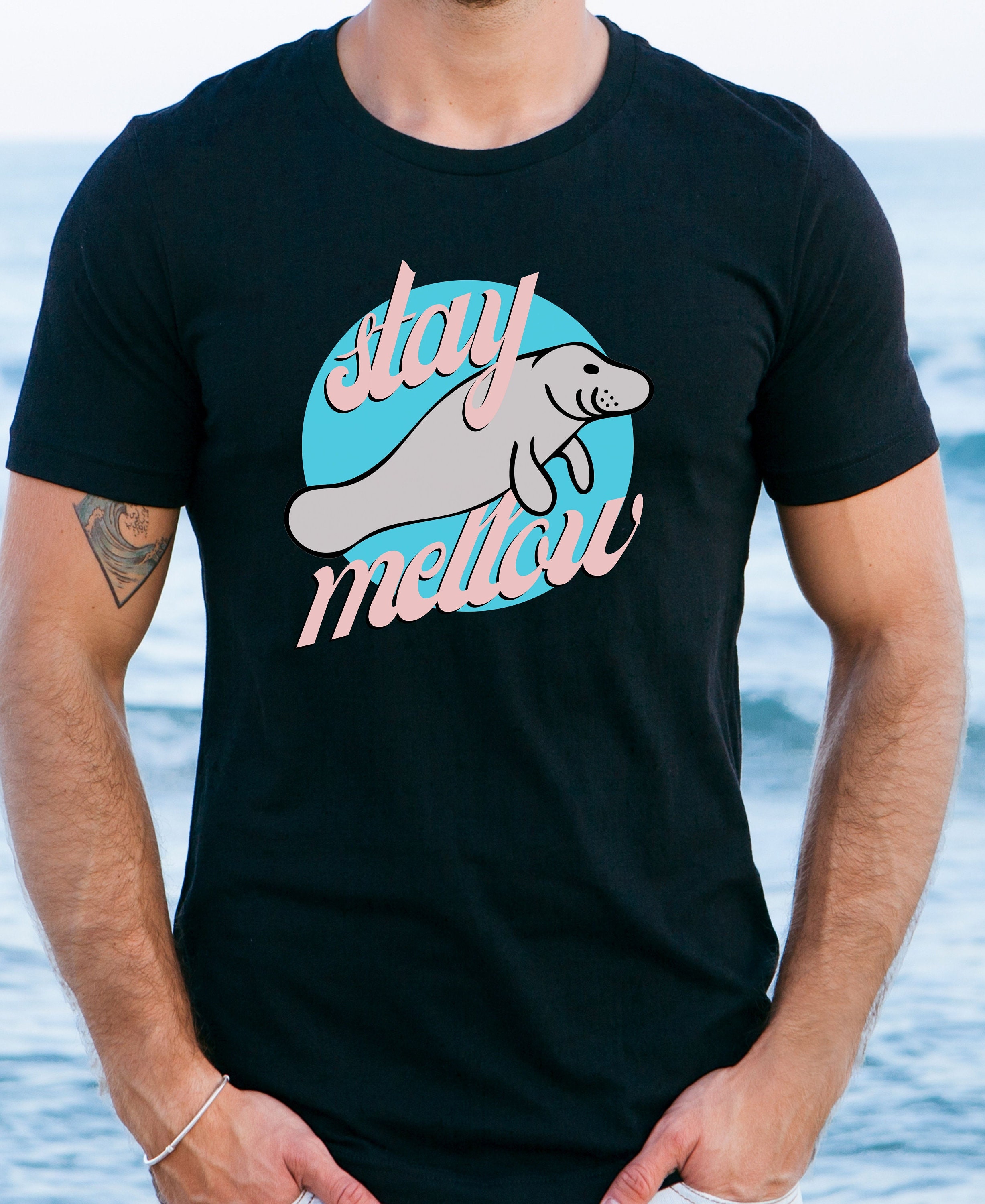 Stay Mellow Manatee Shirt, Manatee Shirt, Manatee Lover Tshirt, Marine ...
