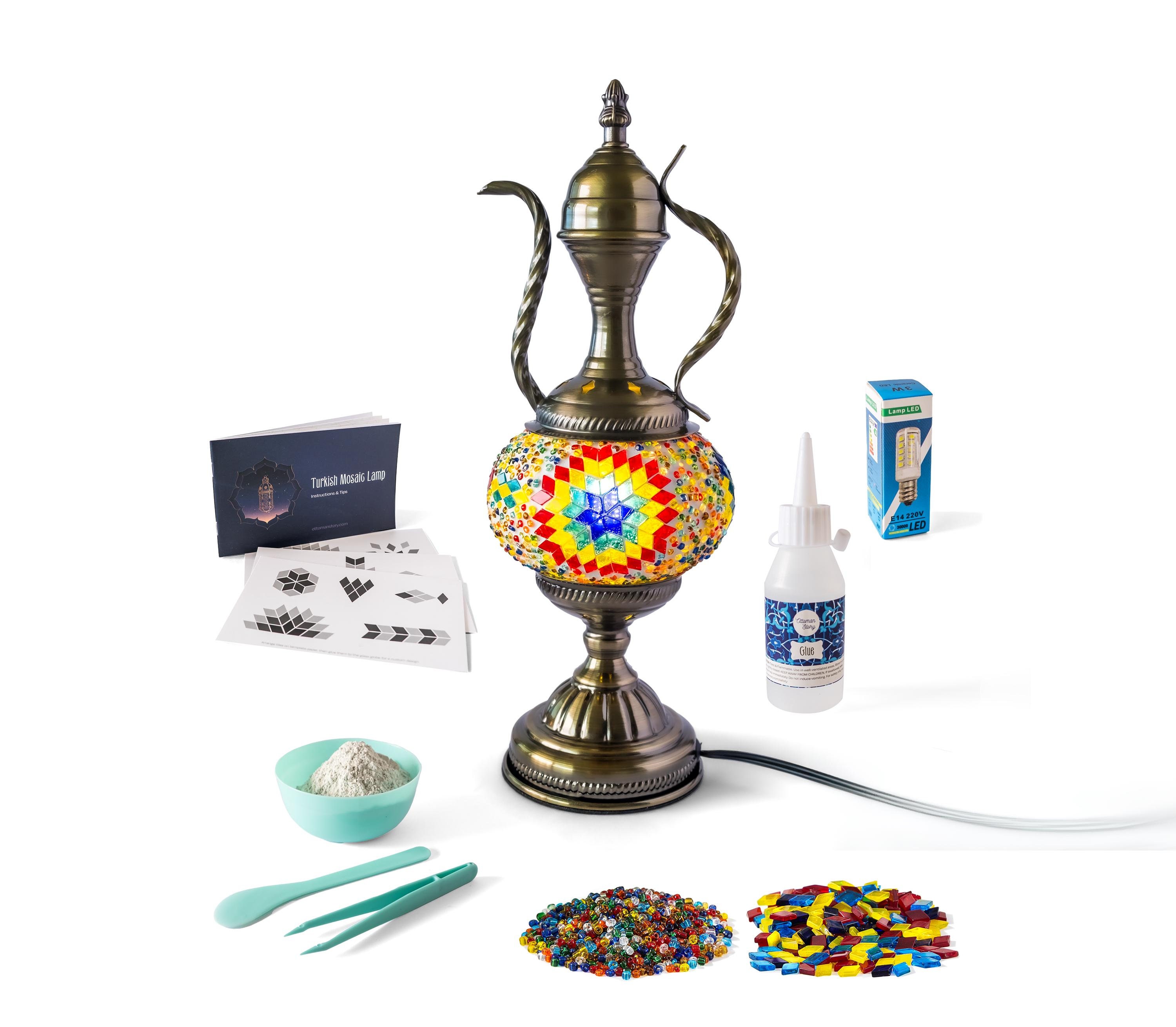 Aladdin DIY Lamp Kit, Moroccan Lamp Kit, Turkish Mosaic Lamp Kit ...
