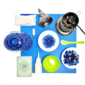 DIY Blue Mosaic Lamp Kit | DIY Lamp | Turkish Lights | Birthday Gift ...