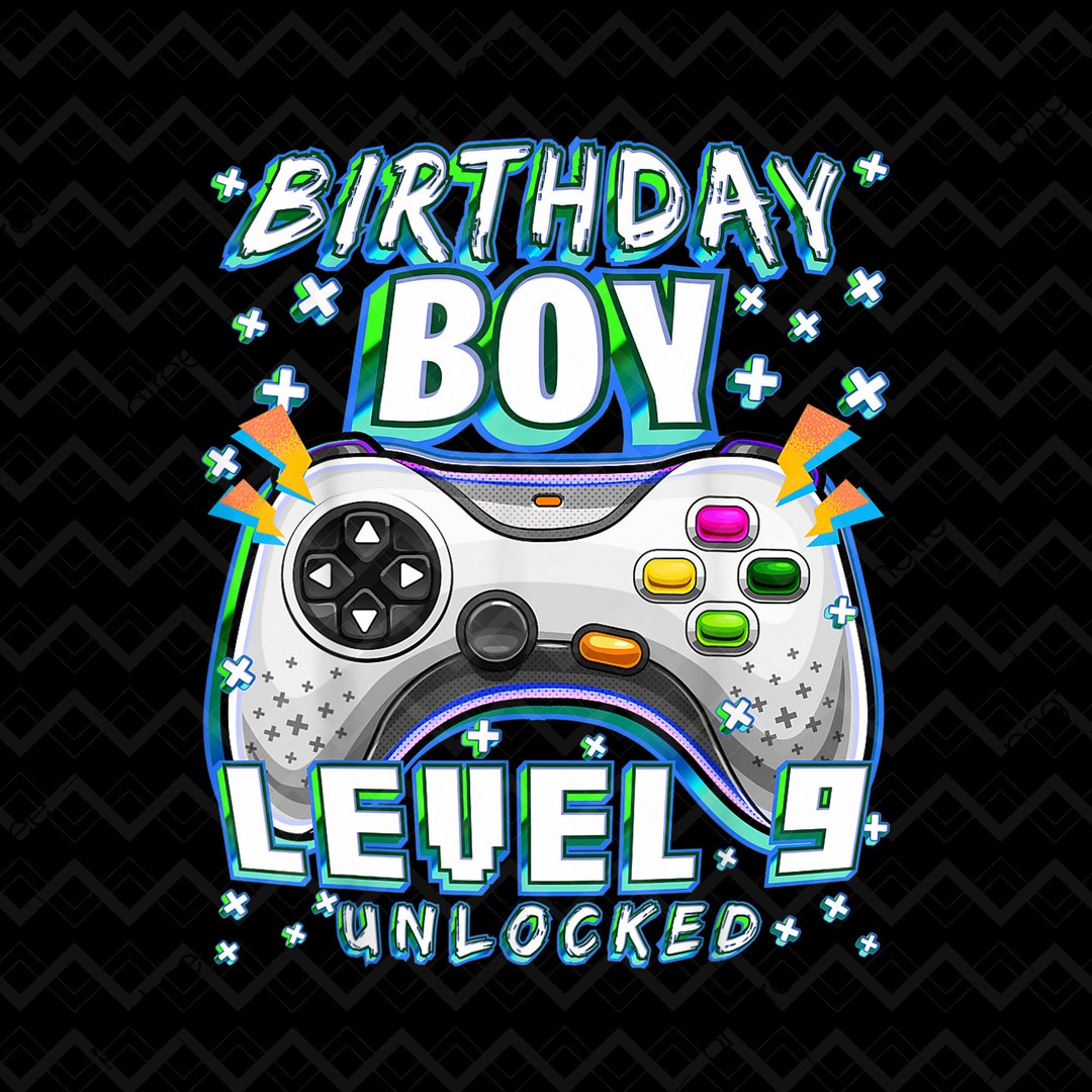 Level 9 Unlocked Awesome Since 2014 Png 9th Birthday Gaming - Etsy